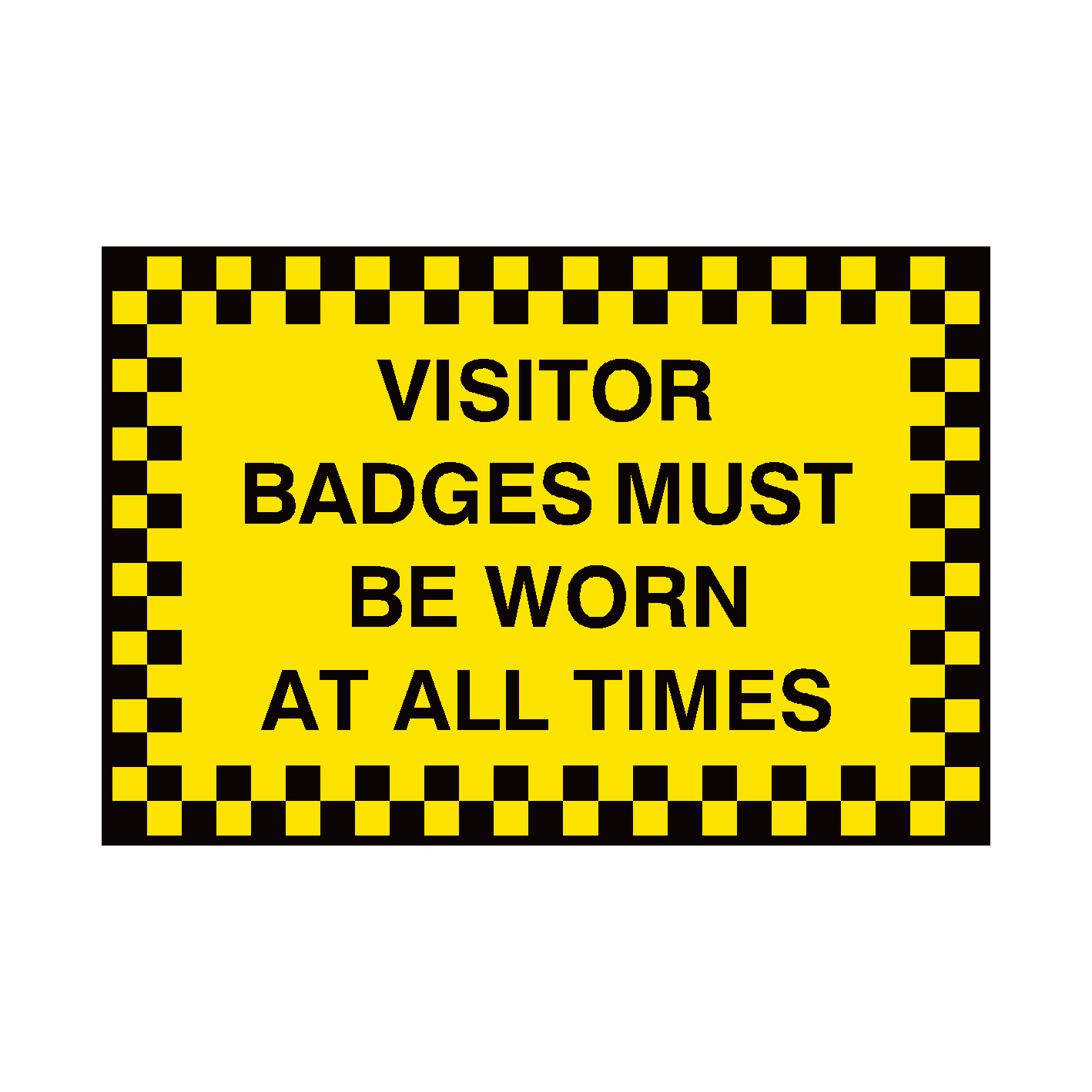 Visitor Badges Must Be Worn Sign | Safety-Label.co.uk