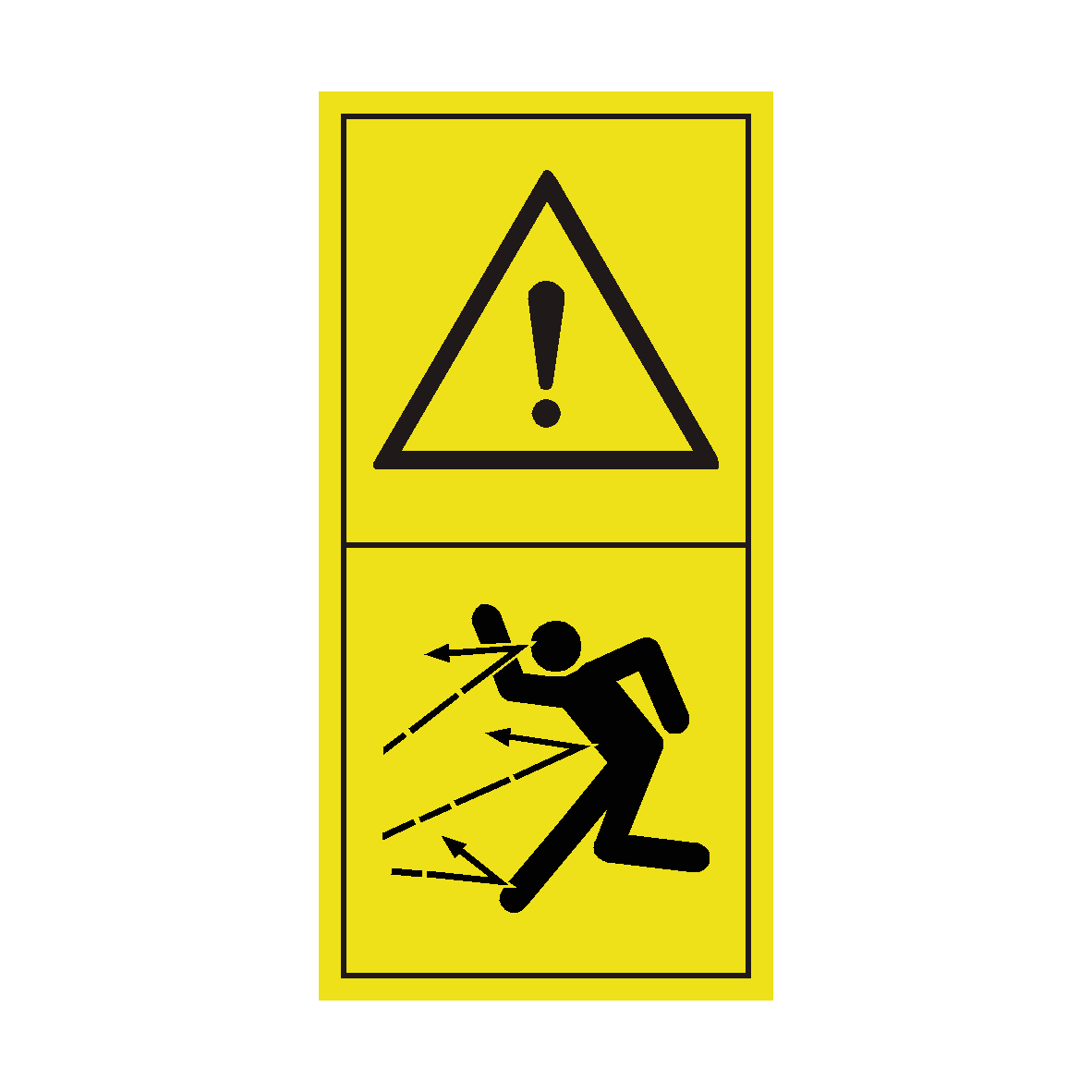 Warning Keep A Safe Distance Sticker | Safety-Label.co.uk