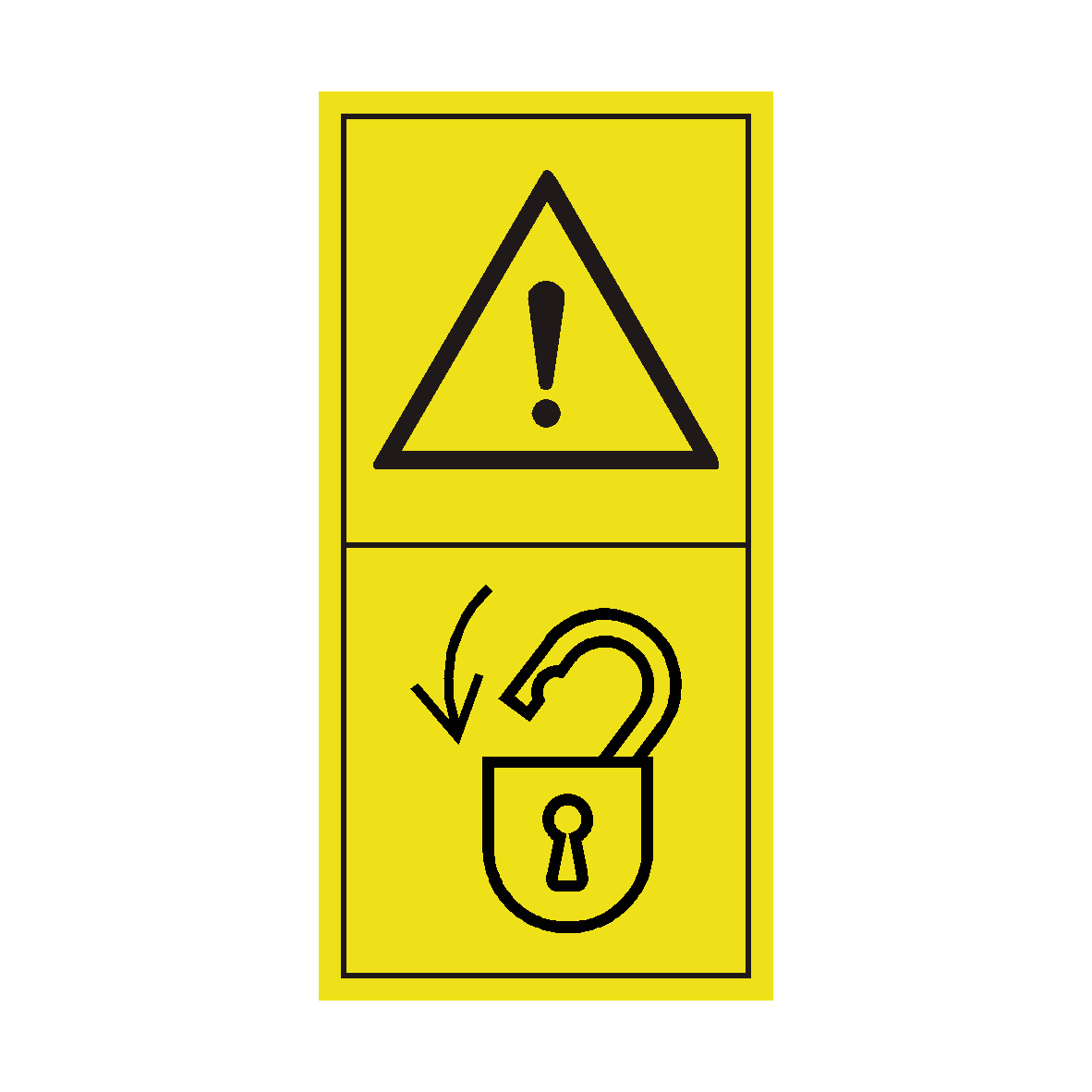Warning Use Safety Lock Sticker | Safety-Label.co.uk