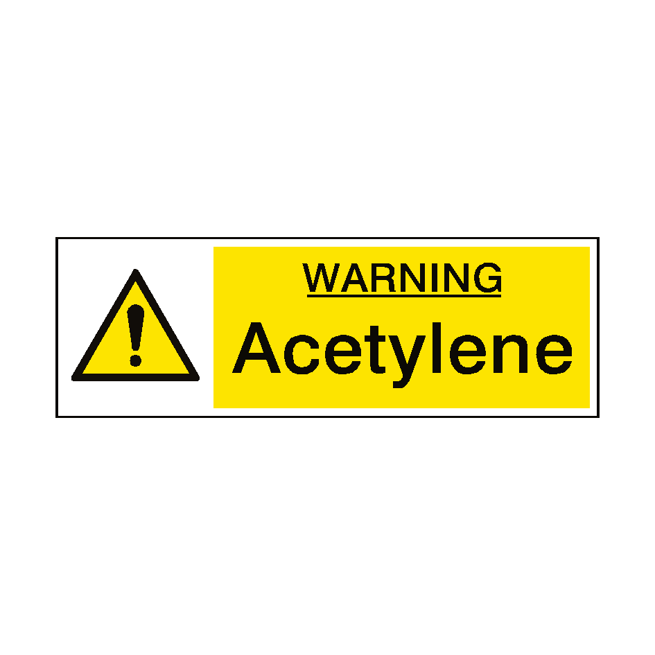 Acetylene Hazard Sign | Safety-Label.co.uk