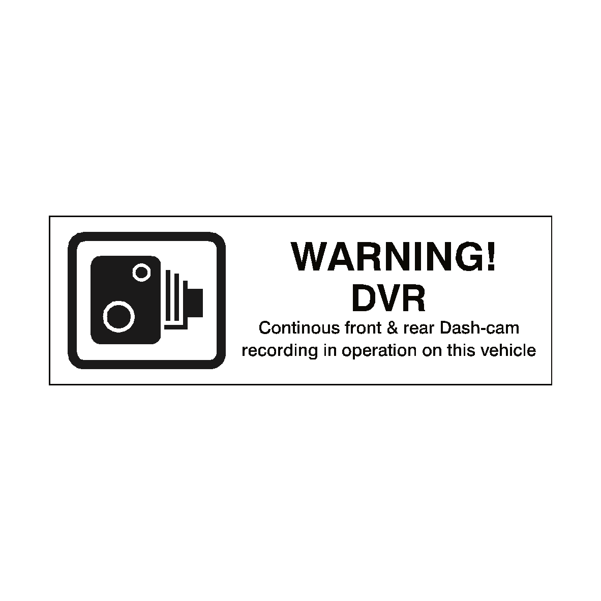DVR Recording Equipment Safety Sticker | Safety-Label.co.uk