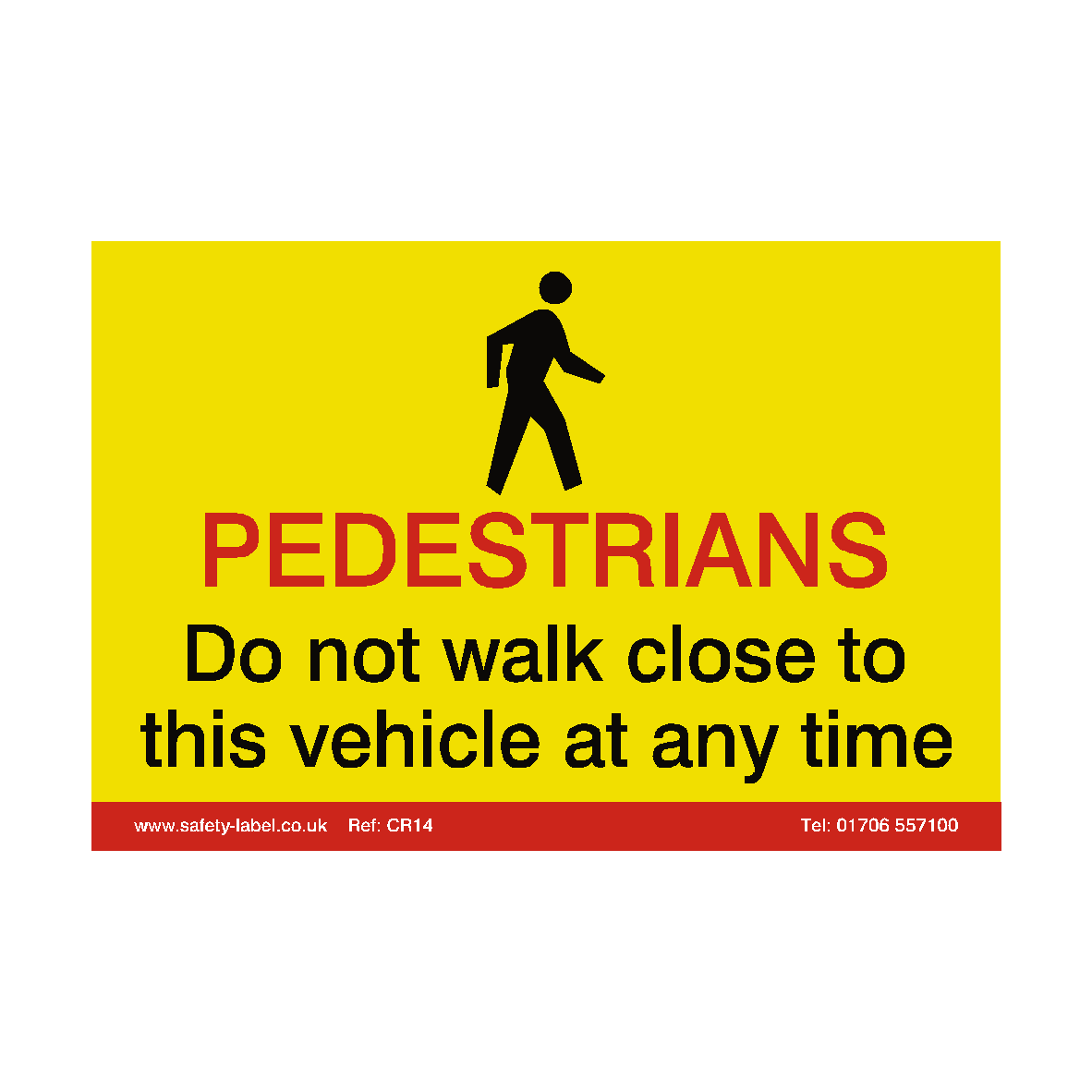 Pedestrian CrossRail Safety Sign | Safety-Label.co.uk