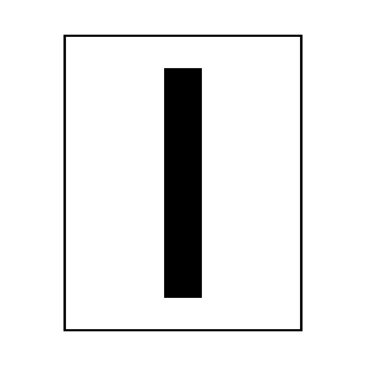 Letter I Sticker Black | Safety-Label.co.uk