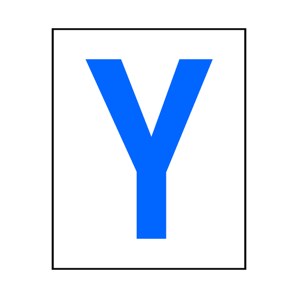 The Letter Y In Blue
