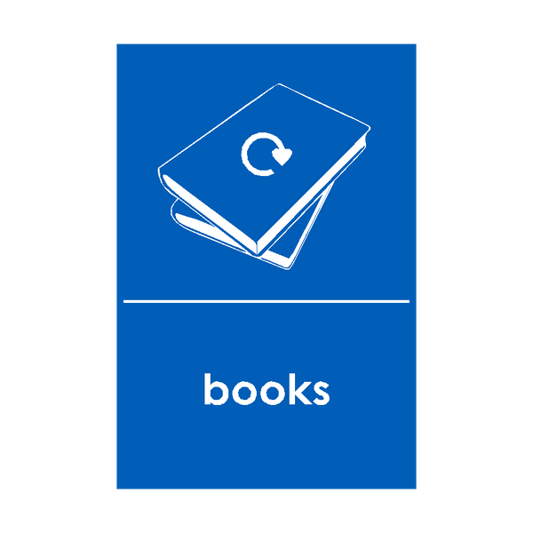 Books Waste Recycling Signs | Safety-Label.co.uk