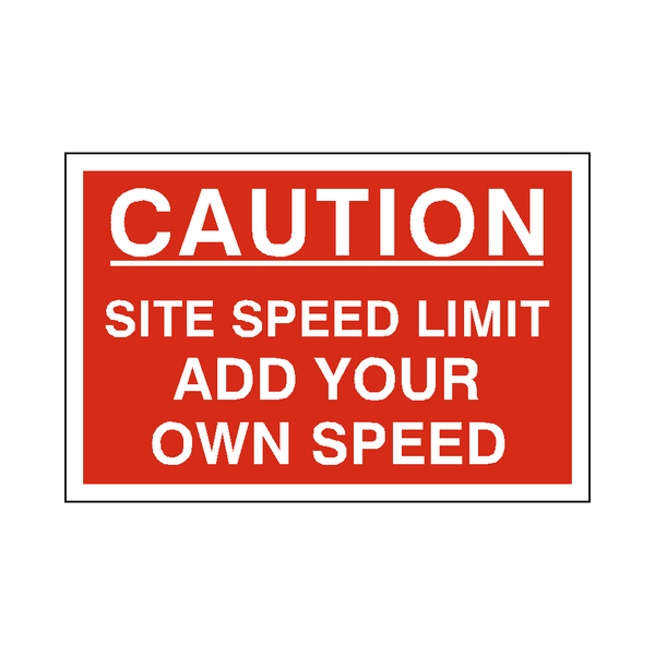 Custom Mph Site Speed Limit Sign | Safety-Label.co.uk