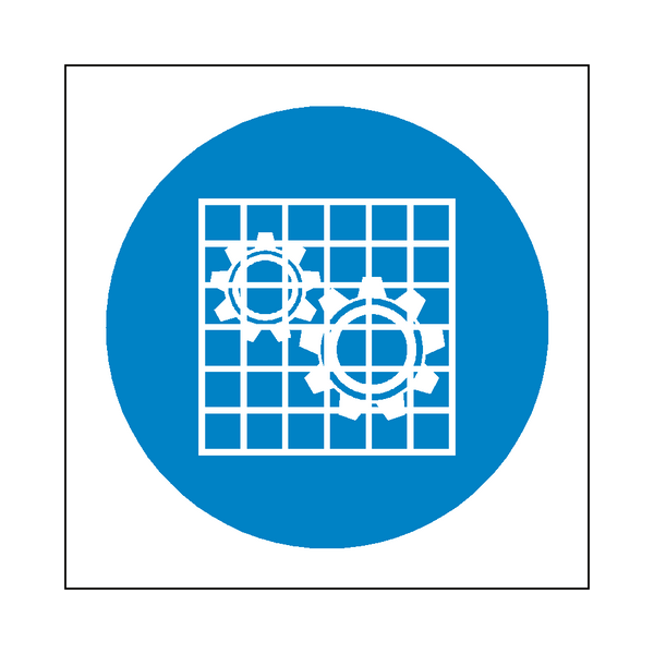 Check Guard Symbol Label | Safety-Label.co.uk