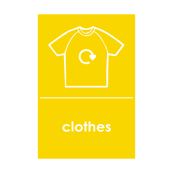 Clothes Waste Recycling Signs
