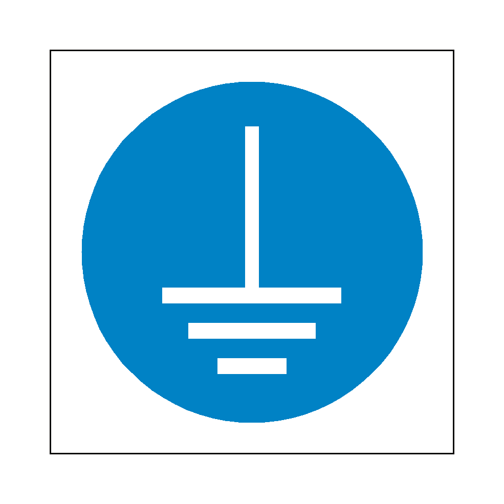Connect Earth Terminal Symbol Sign | Safety-Label.co.uk
