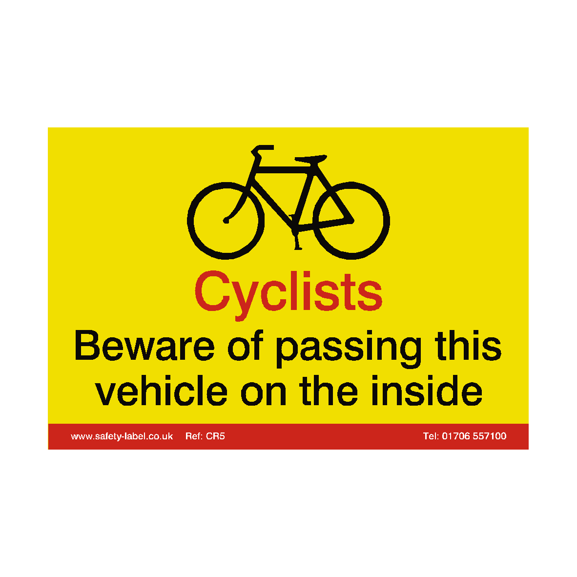 Cyclist Warning Sign | Safety-Label.co.uk