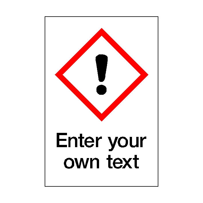 Custom Caution COSHH Sticker | Safety-Label.co.uk