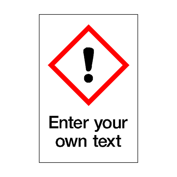 Custom Caution COSHH Sticker | Safety-Label.co.uk