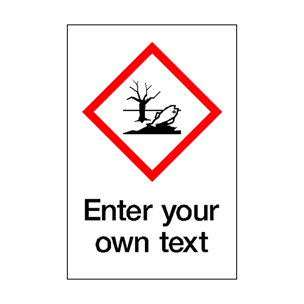 Custom Dangerous To The Environment Sticker | Safety-Label.co.uk