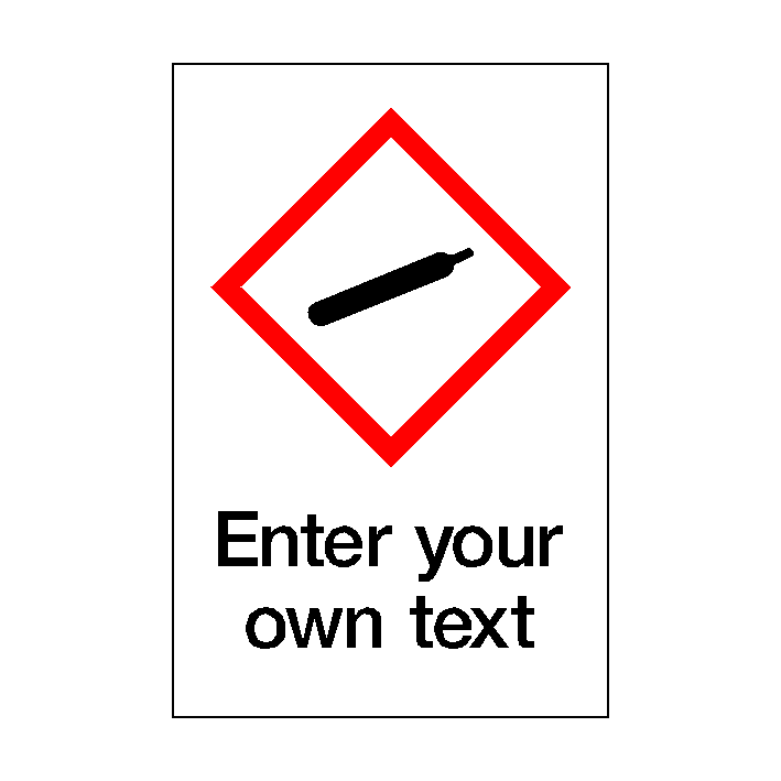Custom Gas Under Pressure COSHH Sticker | Safety-Label.co.uk
