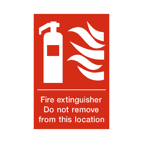 Fire Extinguisher Do Not Remove Sticker | Safety-Label.co.uk