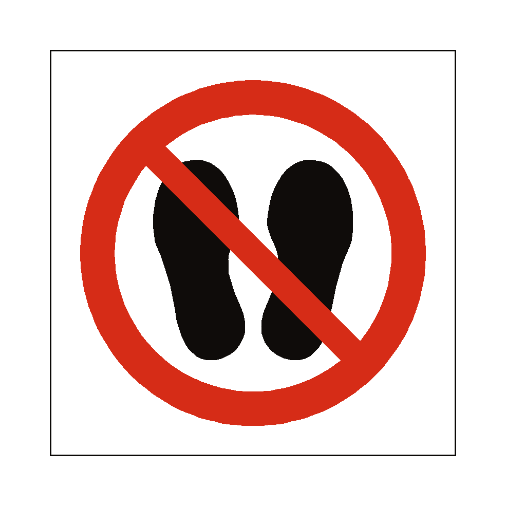 Do Not Stand Or Walk Here Symbol Label | Safety-Label.co.uk