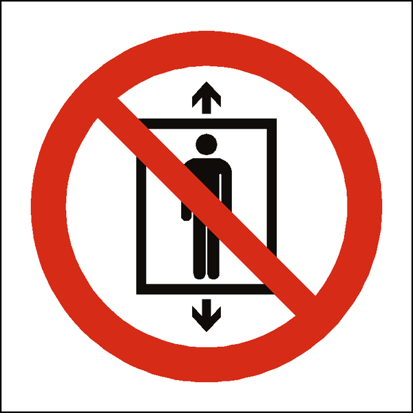 Do Not Use This Lift For People Symbol Label | Safety-Label.co.uk
