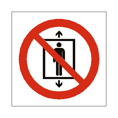 Do Not Use This Lift For People Symbol Sign