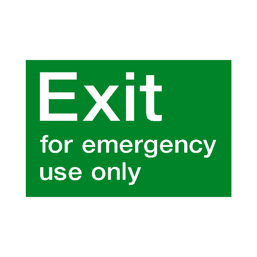 Emergency Exit Sticker | Safety-Label.co.uk