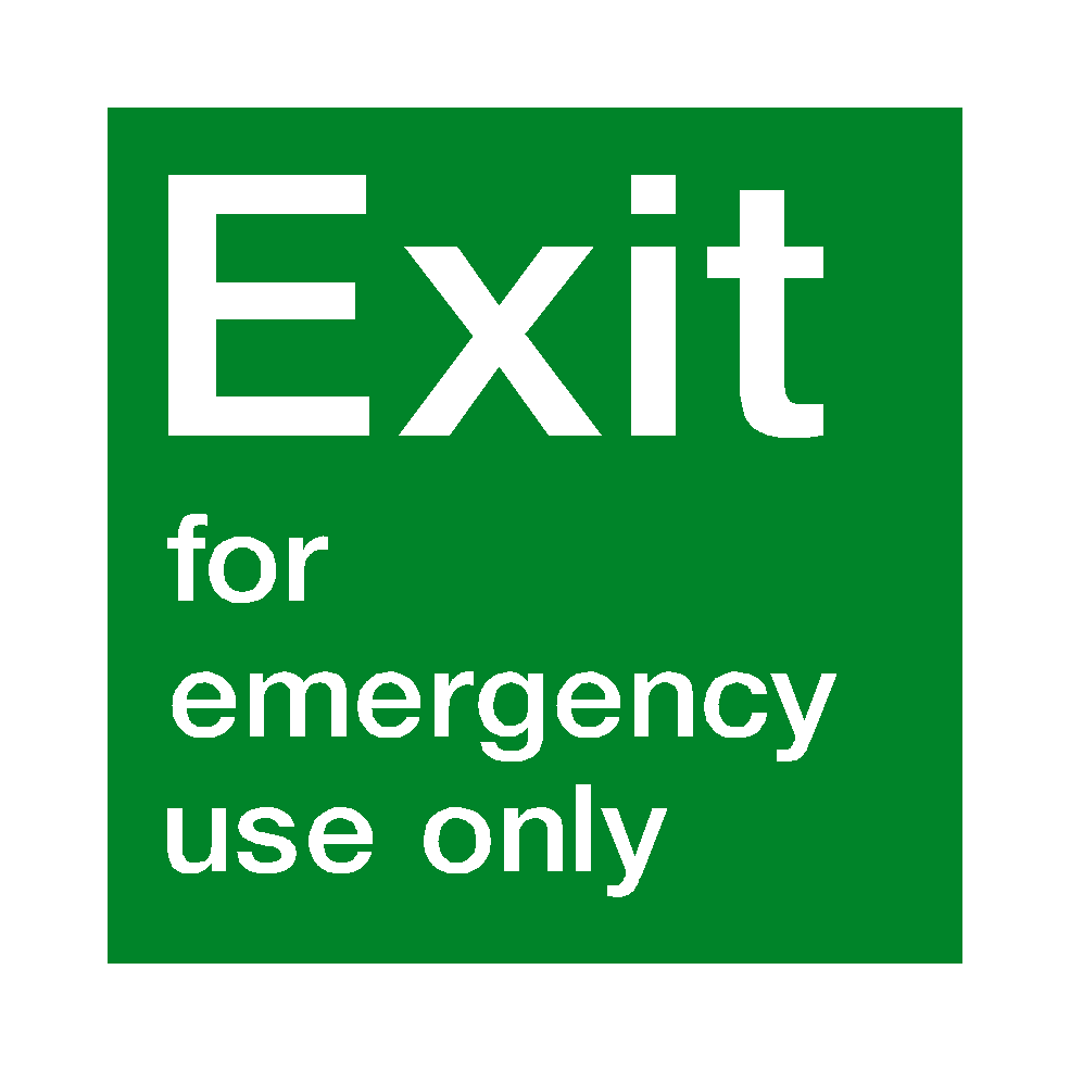 Emergency Exit Use Only Sticker | Safety-Label.co.uk