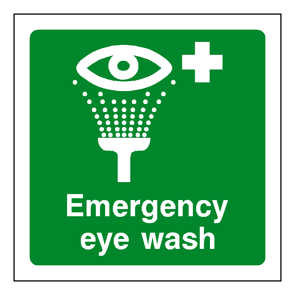 First Aid Emergency Eye Wash Sticker | Safety-Label.co.uk