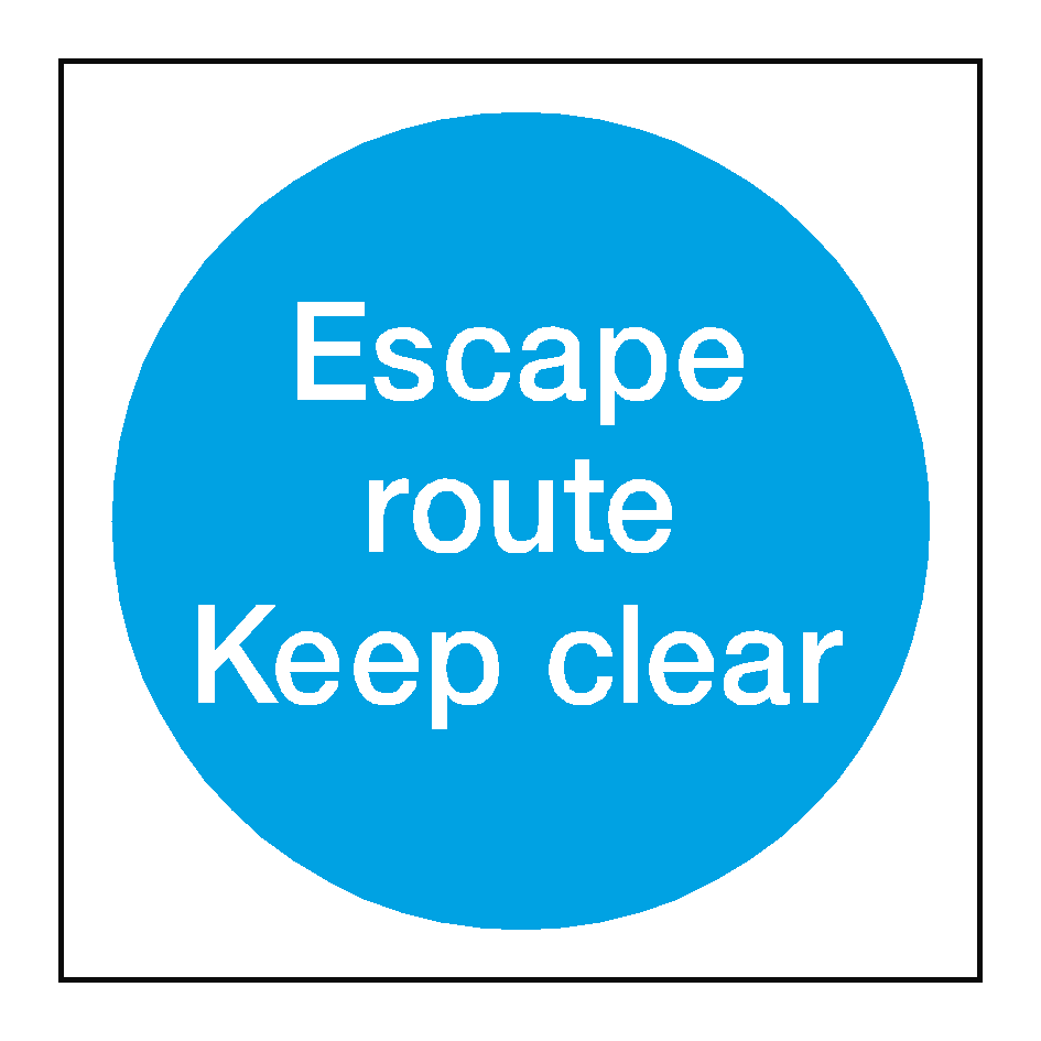 Emergency Escape Route Sticker | Safety-Label.co.uk