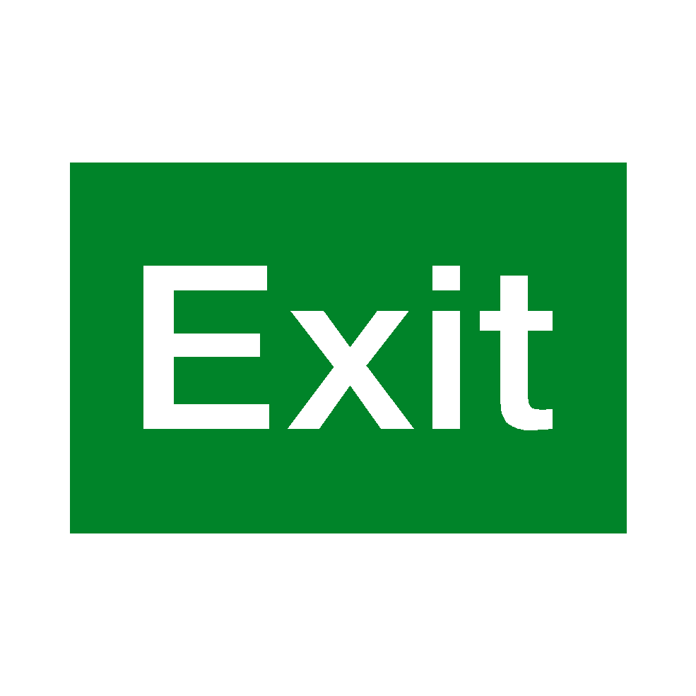 Exit Standard Fire Exit Sign | Safety-Label.co.uk