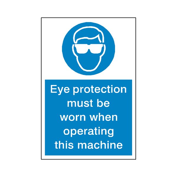 Eye Protection Machinery Sticker