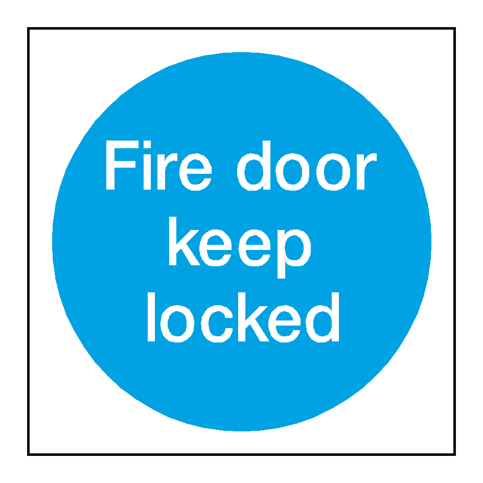 Fire Door Keep Locked Sticker | Safety-Label.co.uk