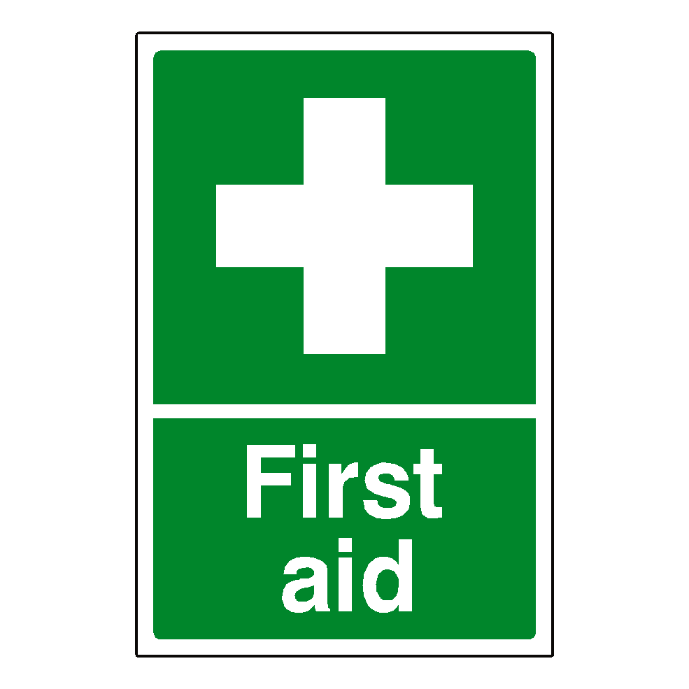 First Aid Sticker Portrait | Safety-Label.co.uk