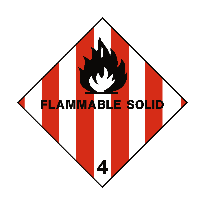 Flammable Solids 4 Label | Safety-Label.co.uk