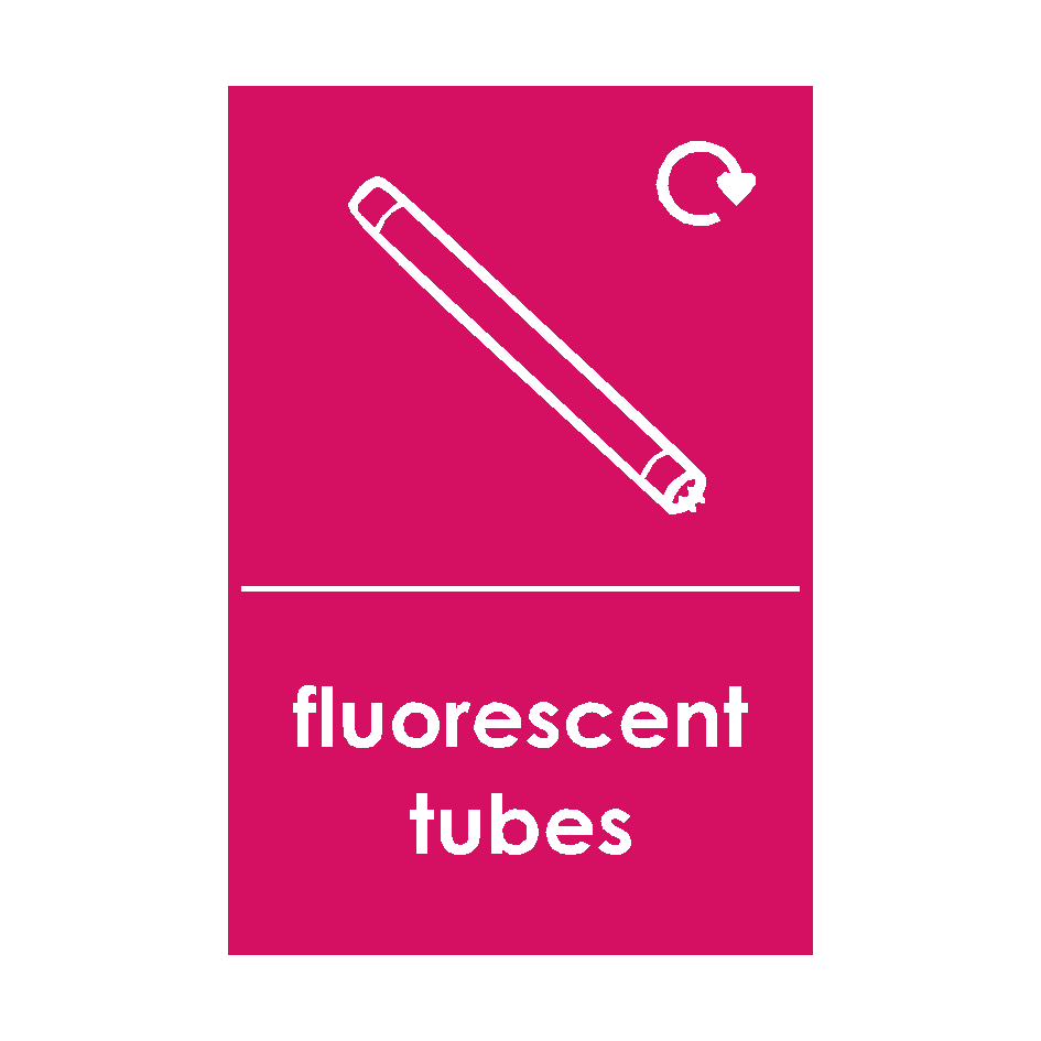 Flourescent Tubes Waste Sticker | Safety-Label.co.uk