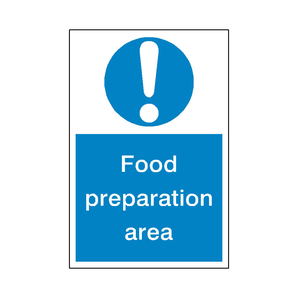 Food Preparation Area Sticker | Safety-Label.co.uk