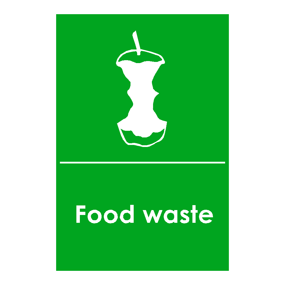 Food Logo Waste Recycling Sticker