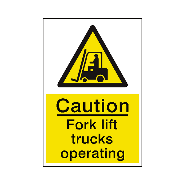 Fork Lift Truck Hazard Sticker | Safety-Label.co.uk