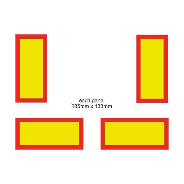 CrossRail Reflective Signs / Pack of 4 | Safety-Label.co.uk