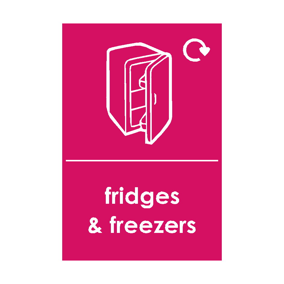 Fridges and Freezers Waste Sign | Safety-Label.co.uk