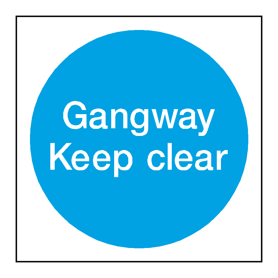 Gangway Keep Clear Door Sticker | Safety-Label.co.uk