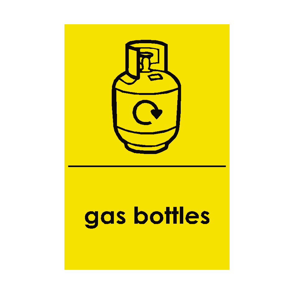 Gas Bottle Waste Recycling Sticker | Safety-Label.co.uk