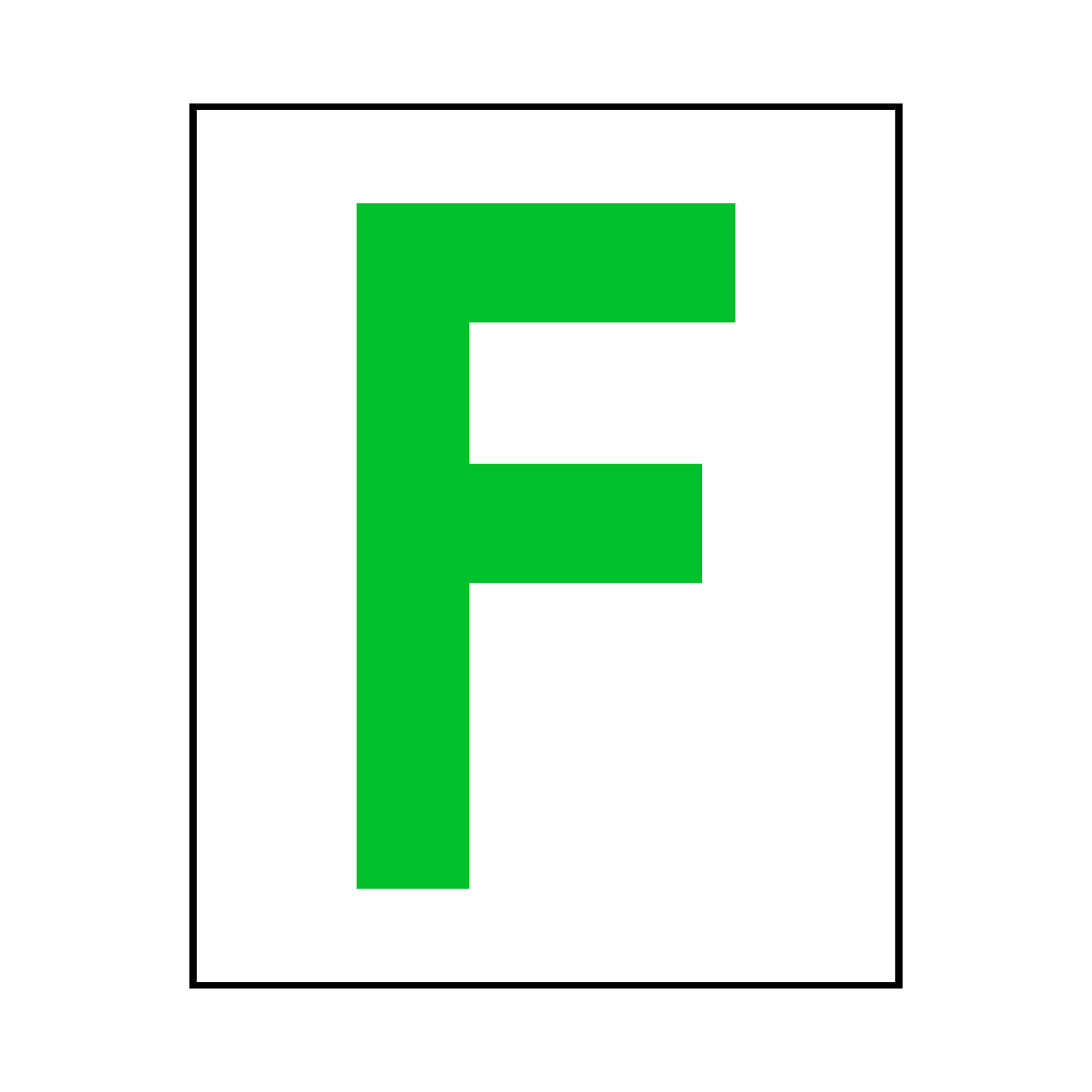 Green Letter F