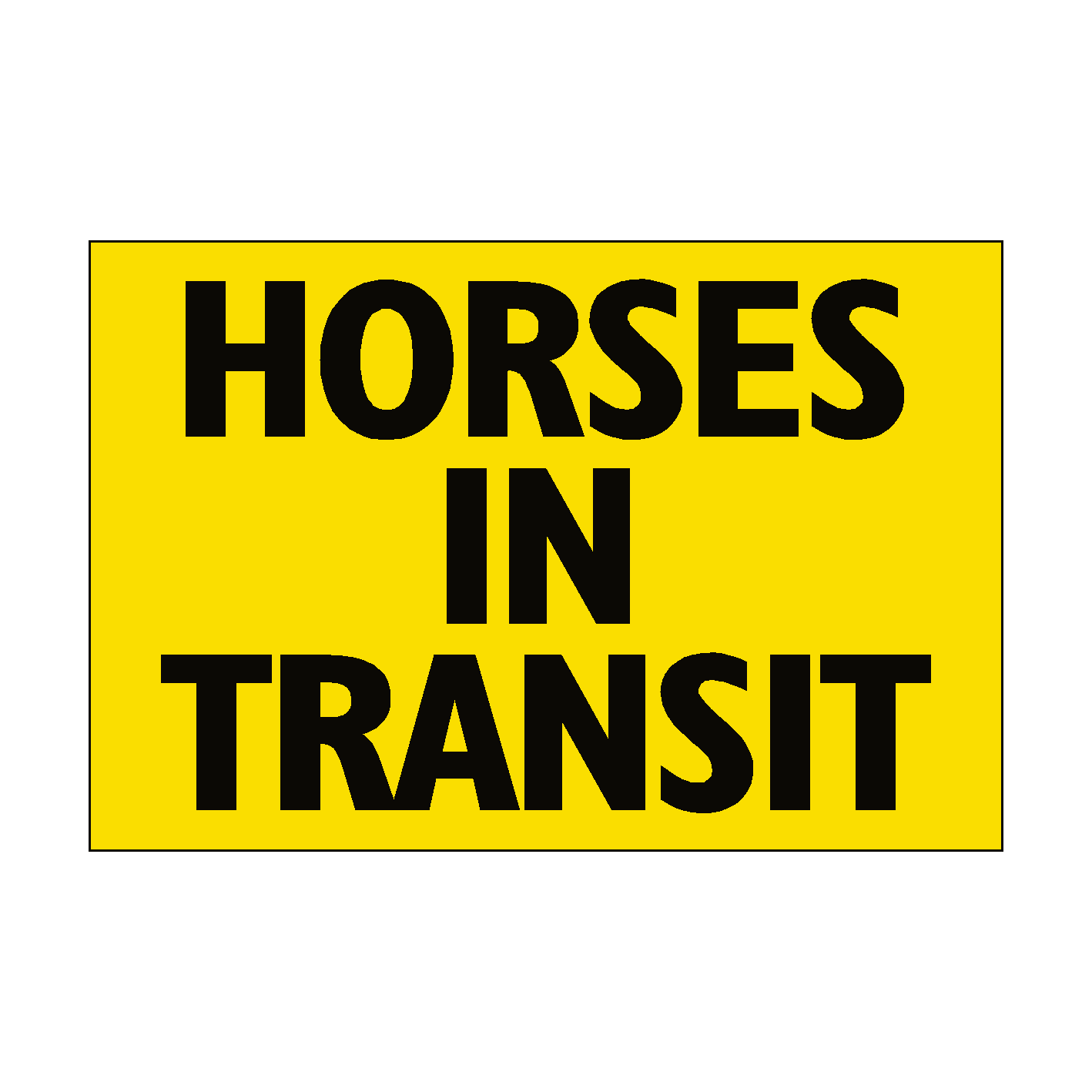 Horses In Transit Sticker | Safety-Label.co.uk