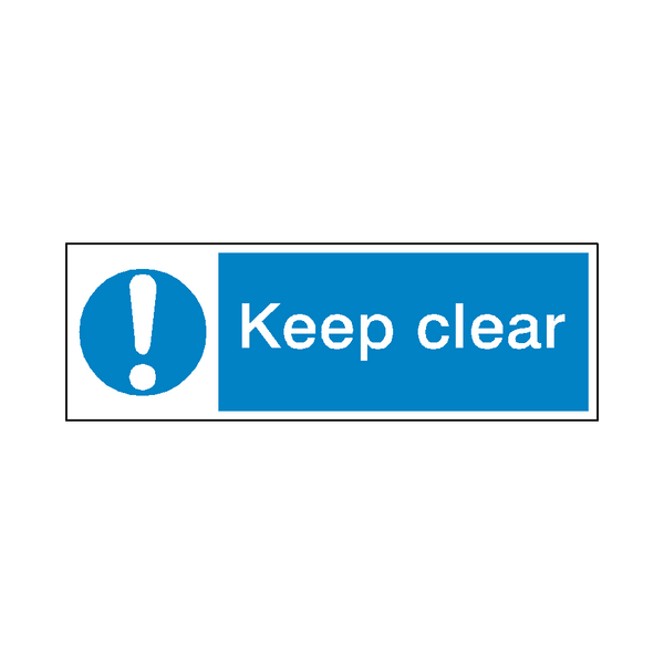 Keep Clear Safety Sign | Safety-Label.co.uk