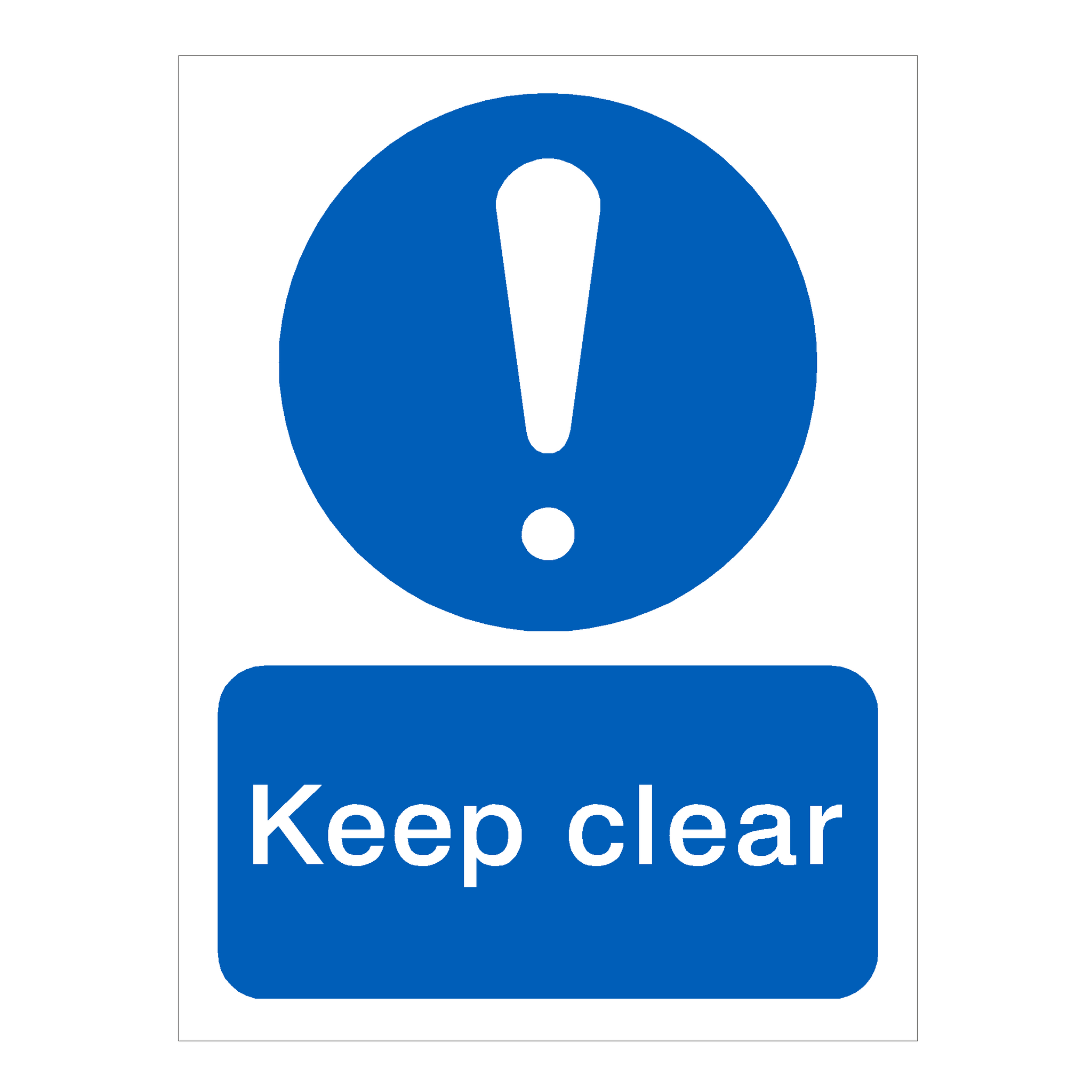 Keep Clear Door Sticker | Safety-Label.co.uk