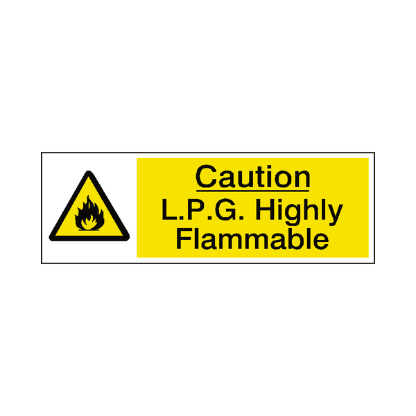 LPG Highly Flammable Warning Sign