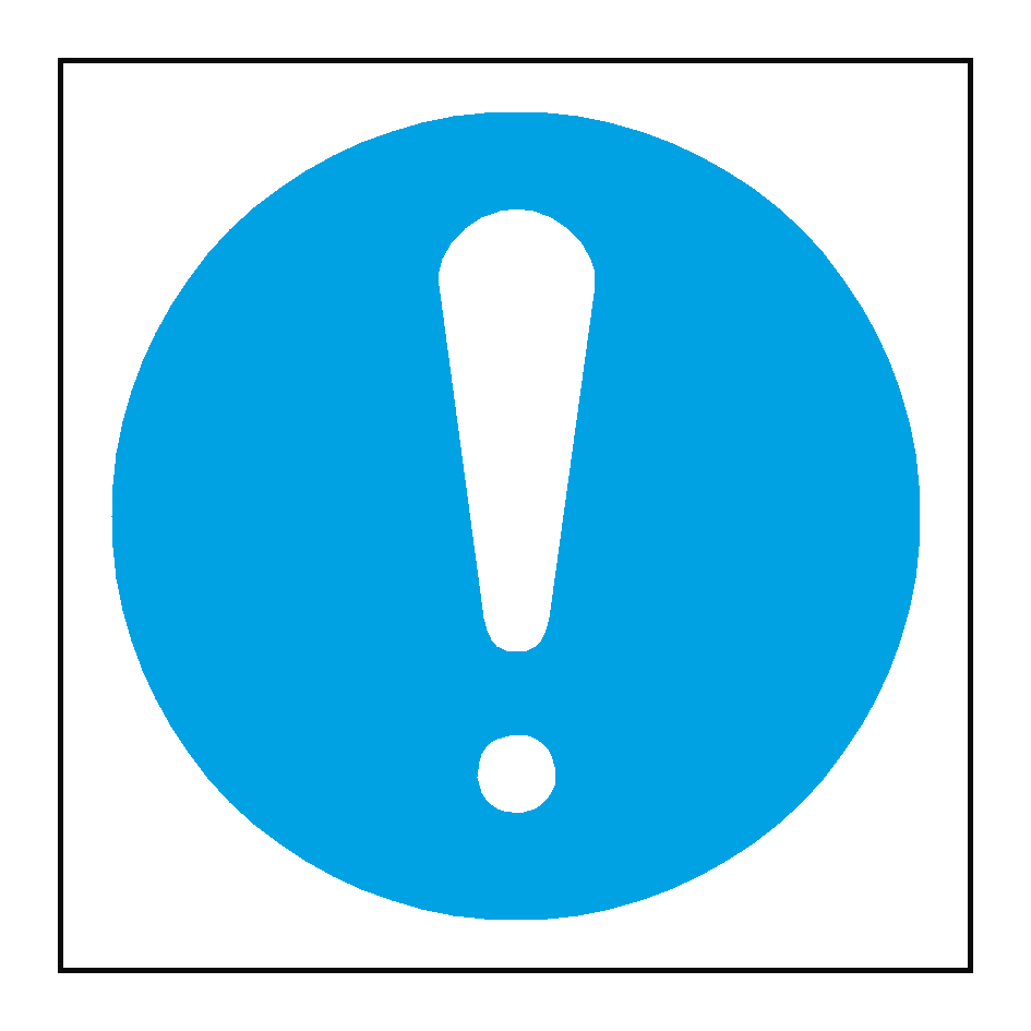 Mandatory Symbol Door Sticker | Safety-Label.co.uk