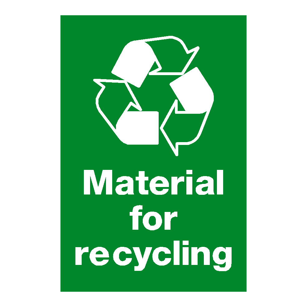 Material For Recycling Sticker | Safety-Label.co.uk