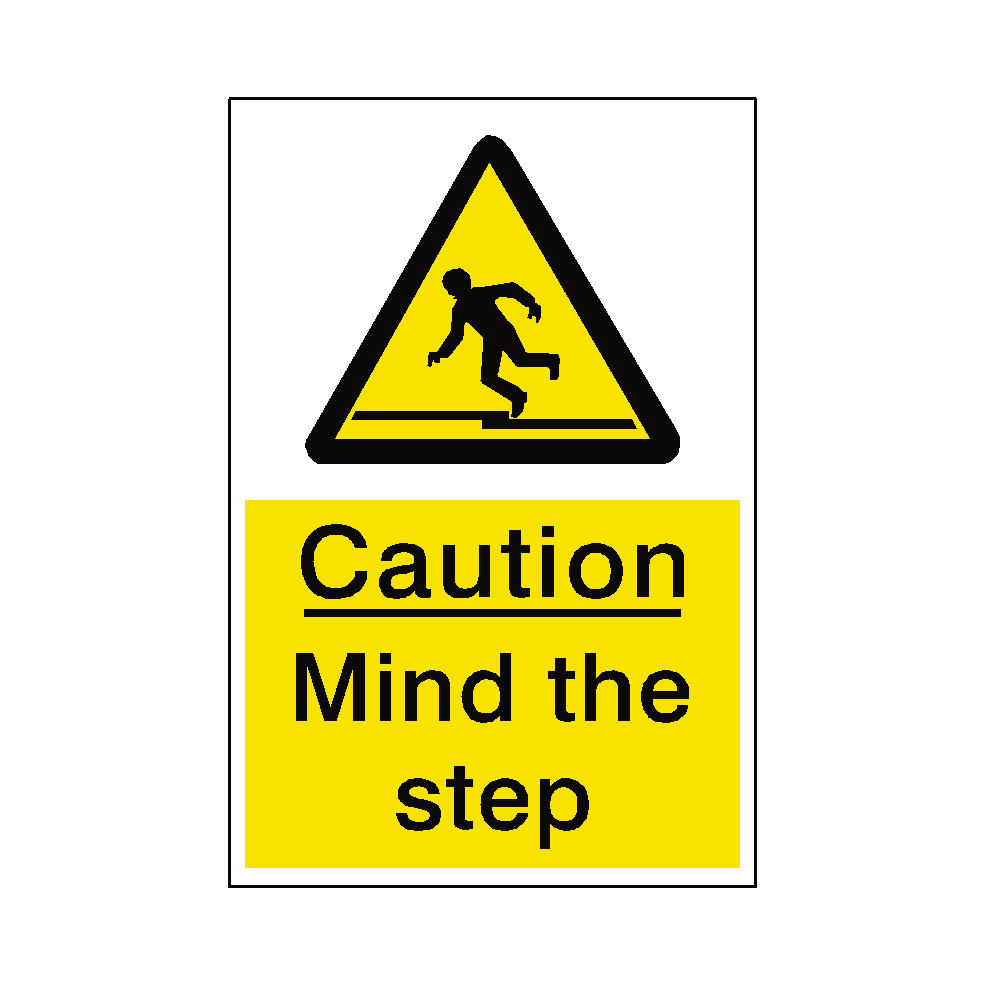 Mind The Step Hazard Sign | Safety-Label.co.uk
