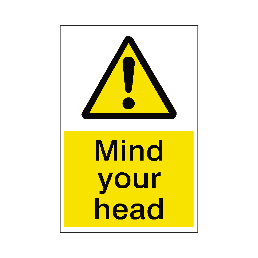 Mind Your Head Hazard Sign | Safety-Label.co.uk