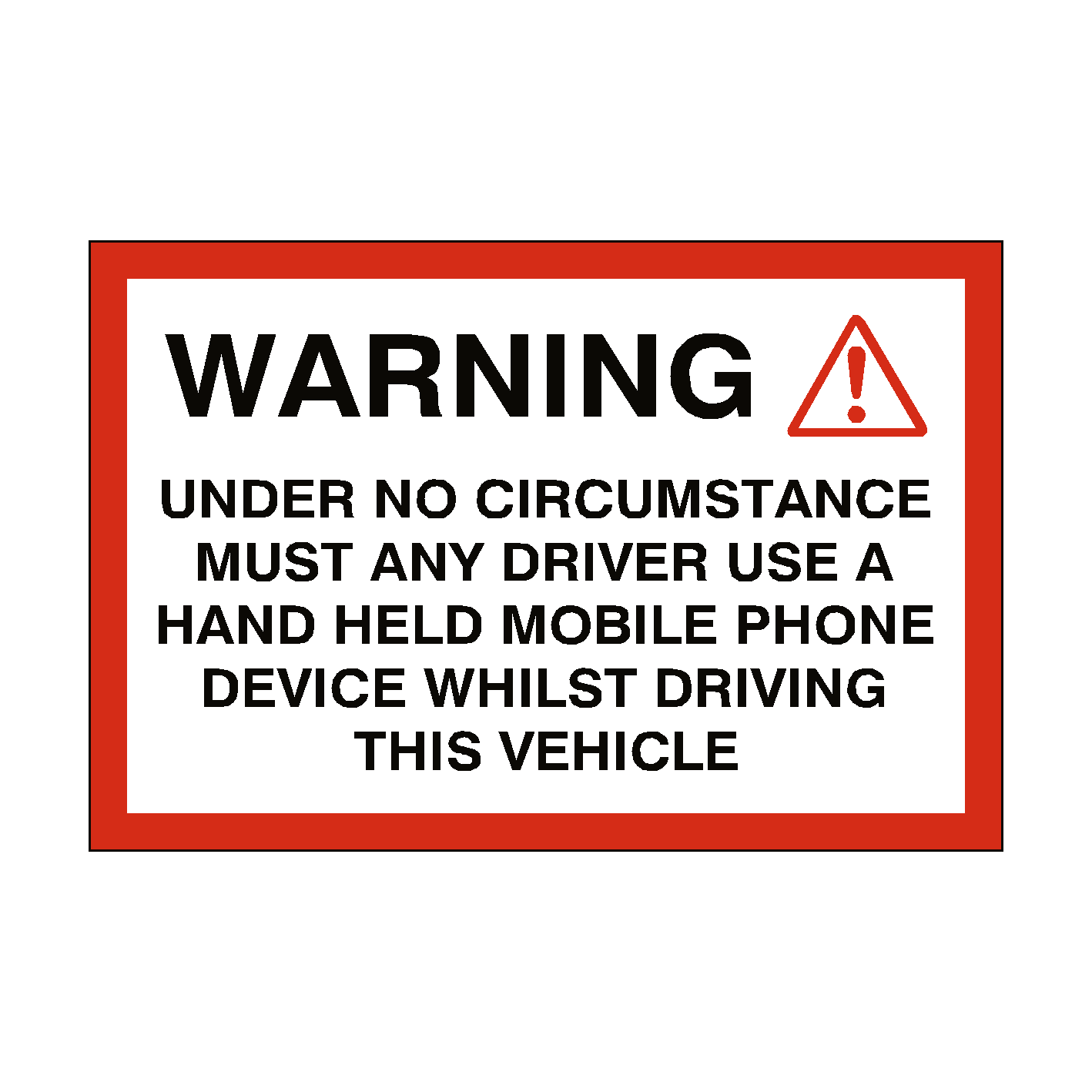 Mobile Phone Vehicle Sticker | Safety-Label.co.uk