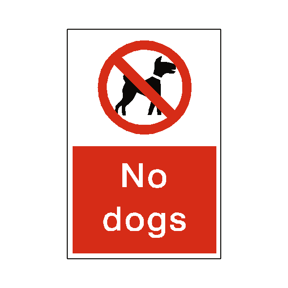 No Dogs Sticker | Safety-Label.co.uk